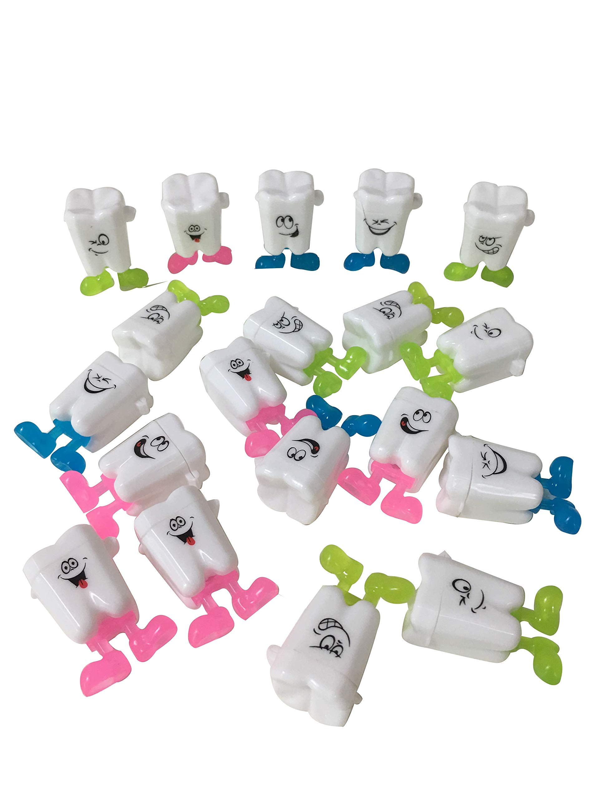 Teeth Storage Box, YOUYA DENTAL Lovely Baby Milk Tooth Fairy Box Tooth Organizer Teeth Saver Box with Expression Case Gift for Kids Keepsake-White(50 Pieces)