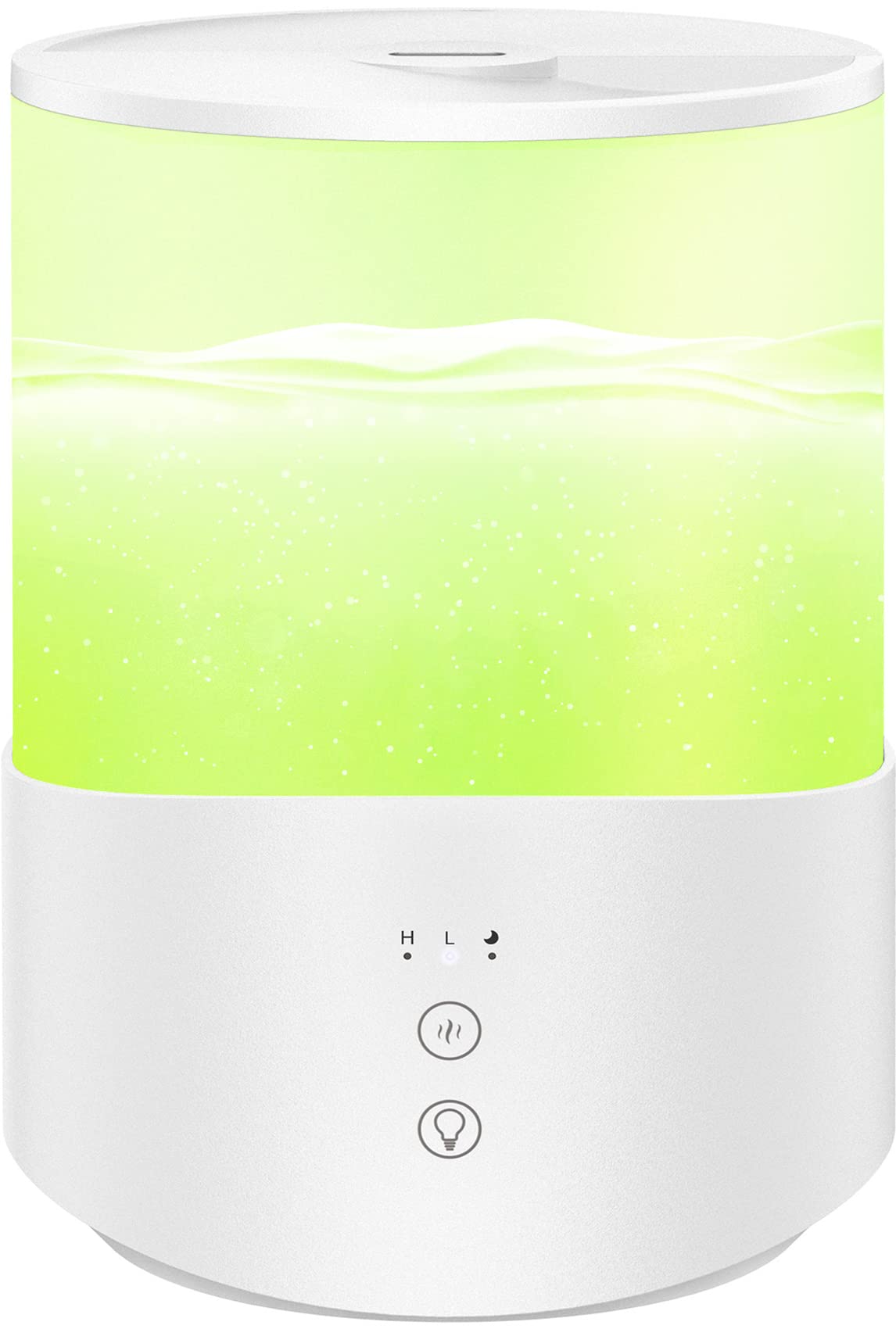 BoiClewny Top Fill Humidifier, 4500mL Humidifiers for Bedroom, 3-Level Mist, Sleep Mode, Cool Mist Last Up to 36HRS, BPA FREE AUTO-OFF 28dB Plants Kids Bedroom Office, White All 4000mL