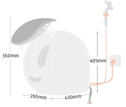 Underwear and Underwear Washing Machine All-in-one Washing and Drying Machine High-Temperature Boiling Space Capsule Opening and Closing Design Drum Washing Machine (Detergent * 5) ()