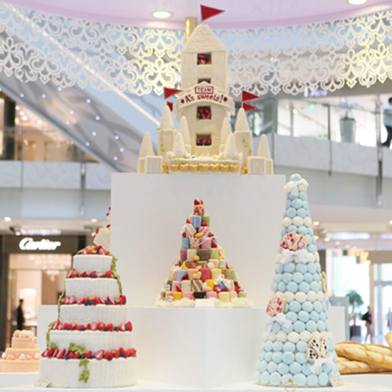 6 Tier Macaron Tower Stand for Wedding Birthday Party,Plastic Display Stand for Cupcake Cake2