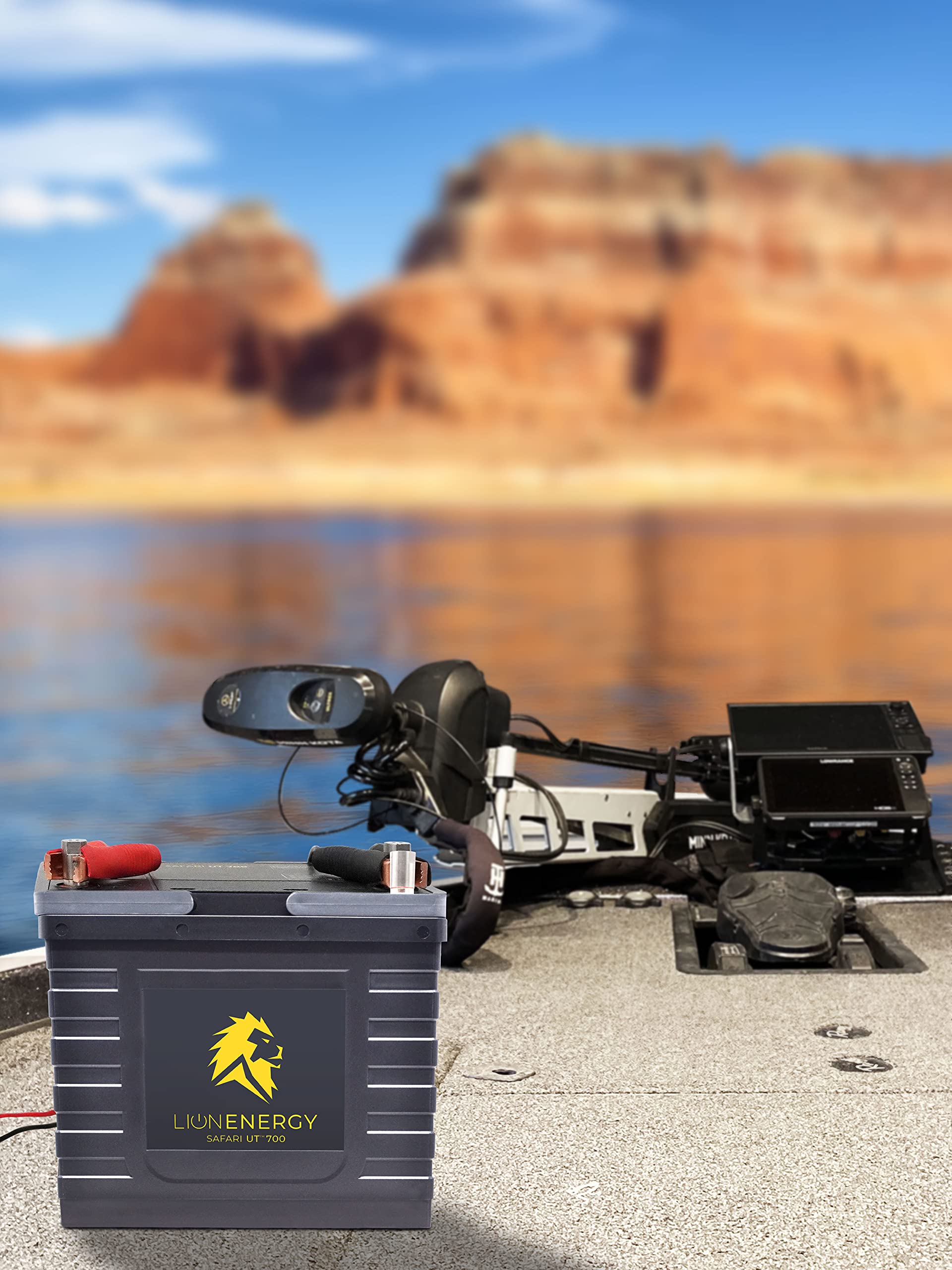 LION ENERGY- SAFARI UT 700 LiFePO4 Deep Cycle Battery - 56Ah 12v with 716WH and a Built-In BMS - 3500+ Deep Cycle Rechargeable Battery - Perfect for RV/Camper, Marine, Overland/Van