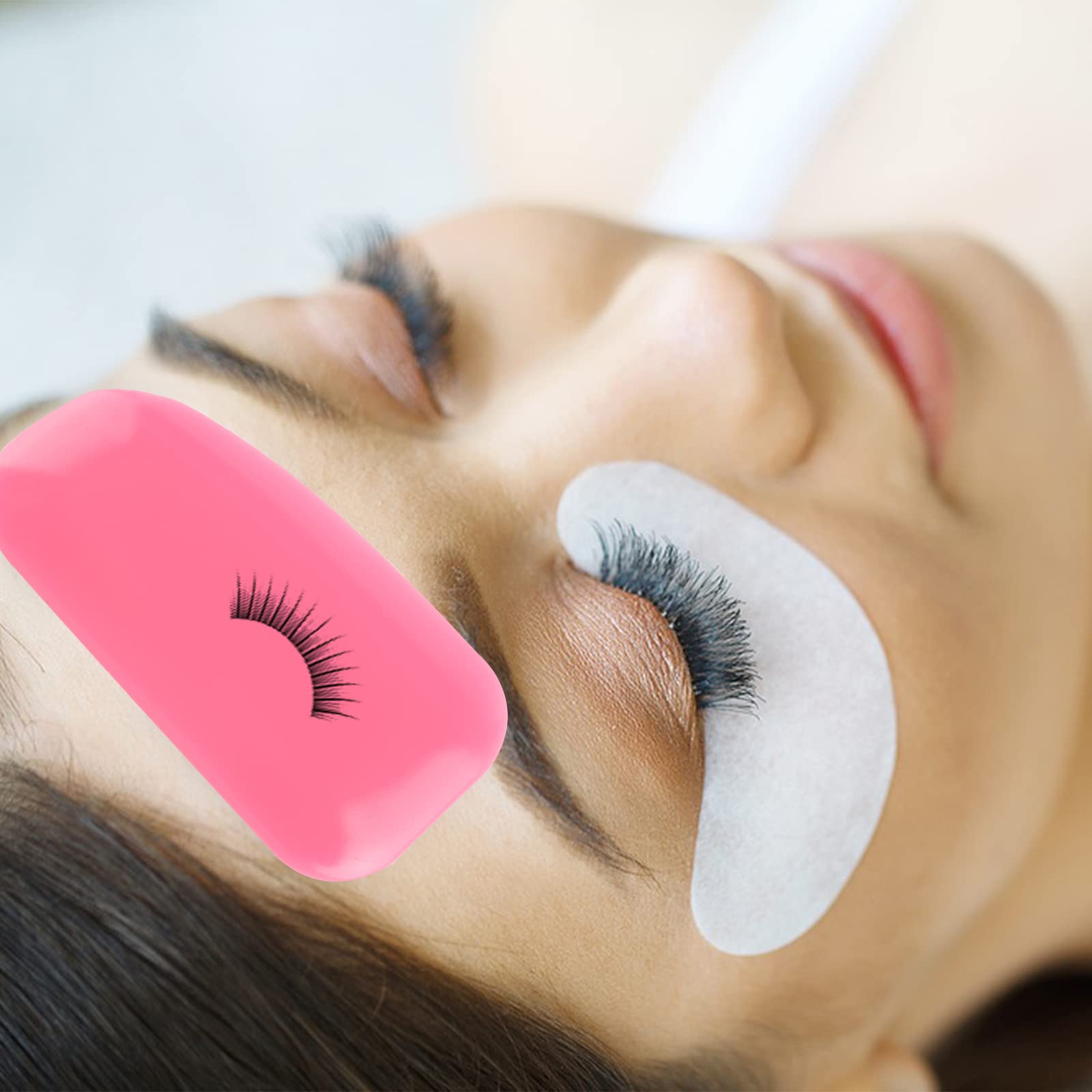 6 Pieces Silicone False Eyelash Holder Pads Loose False Lashes Holder Reusable Reusable Silicone Pad Eyelash for Women and Lash Extension Supplies Tools