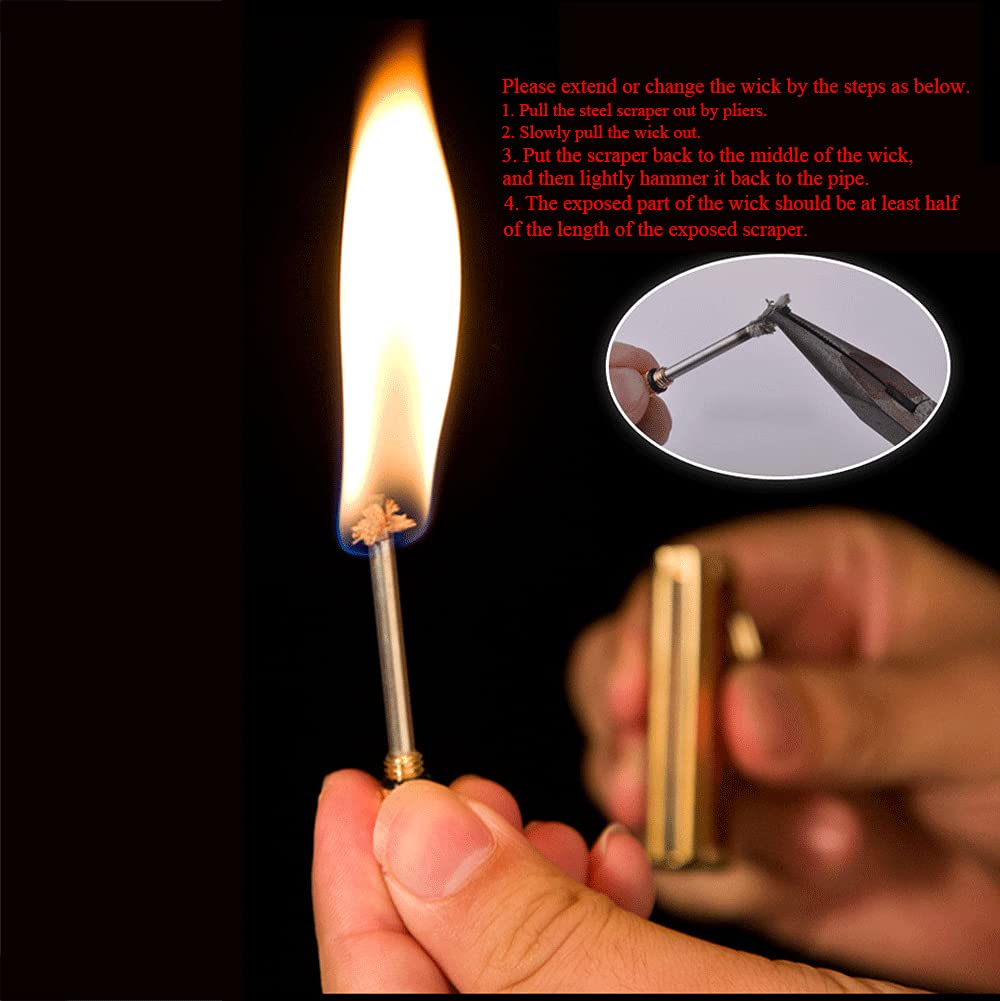 BIASTNR Permanent Match Lighter, Flint Fire Starter Keychain Metal Matchstick Fire Starter Emergency Survival Gear for Camping Hiking Hunting