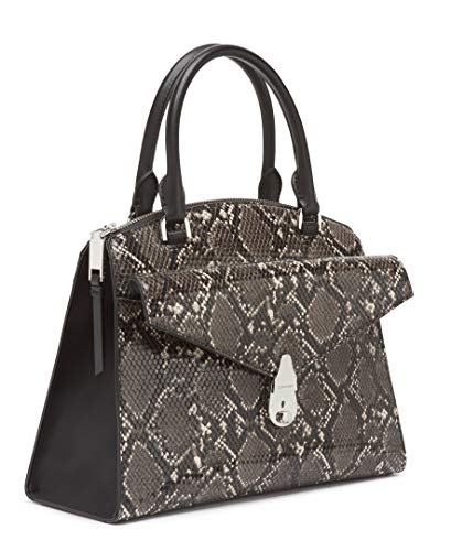 Calvin Klein Lock Candy Python Medium Statement Satchel, Asphalt
