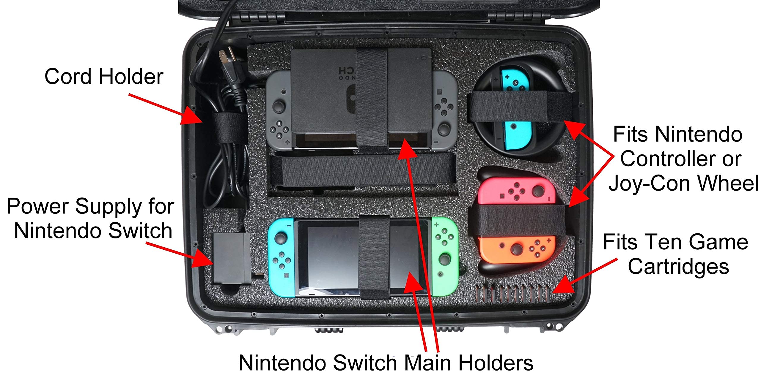 Case Club Waterproof Pre-Cut Portable Gaming Station to Fit Nintendo Switch
