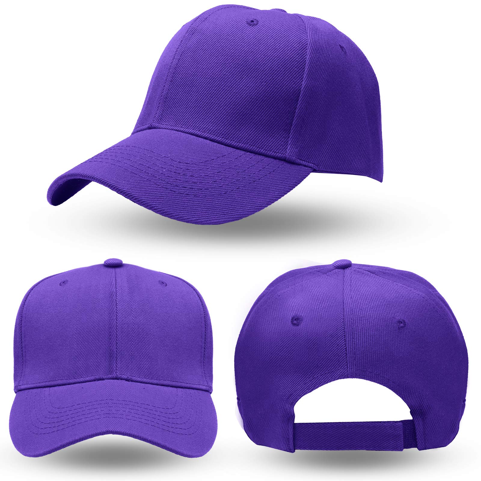 6 Pieces Unisex Baseball Cap Classic Baseball Cap Adjustable Baseball Hat for Running Workouts Outdoor Activities (Classic Colors)