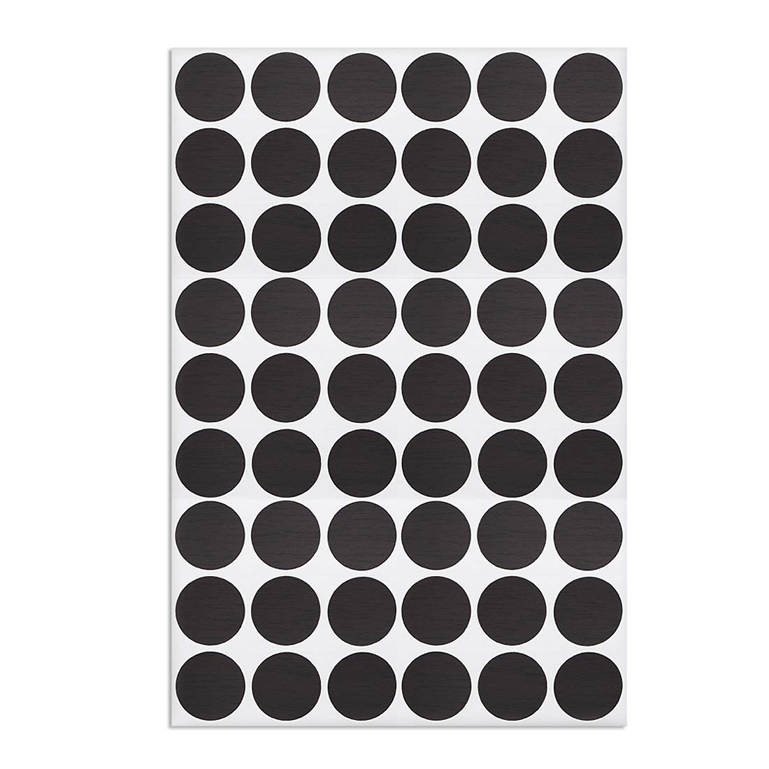 uxcell Screw Hole Covers Stickers Textured Plastic Self Adhesive Stickers for Wood Furniture Cabinet Shelve Plate 21mm Dia 54pcs in 1Sheet Black Lines, PC-192