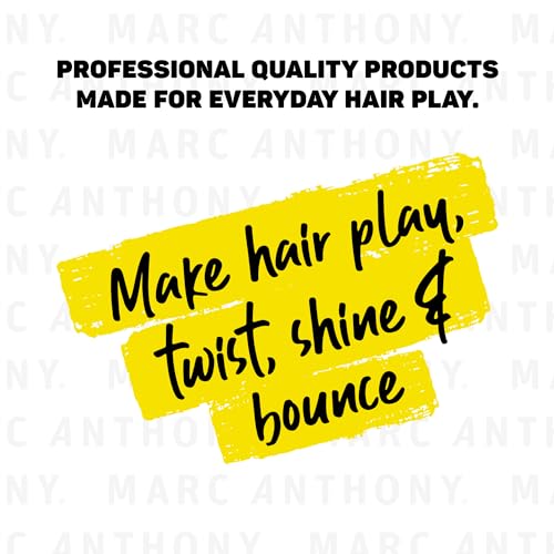 Marc Anthony Curly Hair Shampoo, Strictly Curls - 3x Moisture For Curl Defining & Curl Enhancing - Shea Butter, Marula Oil, Aloe Vera & Coconut Cream - Sulfate Free & Color Safe For Dry Damaged Hair