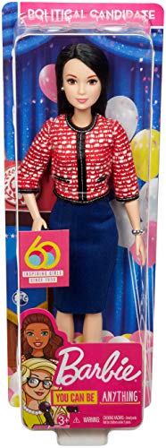 Barbie Political Candidate Doll, Tall Black-Haired Doll for 3 to 7 Year Olds