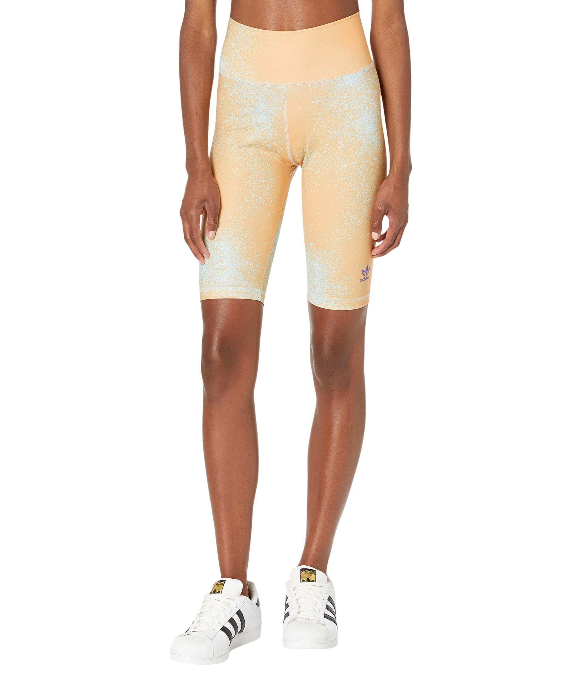 adidas Originals Adicolor Beach Vibes Short Tights Almost Blue/Hazy Orange SM