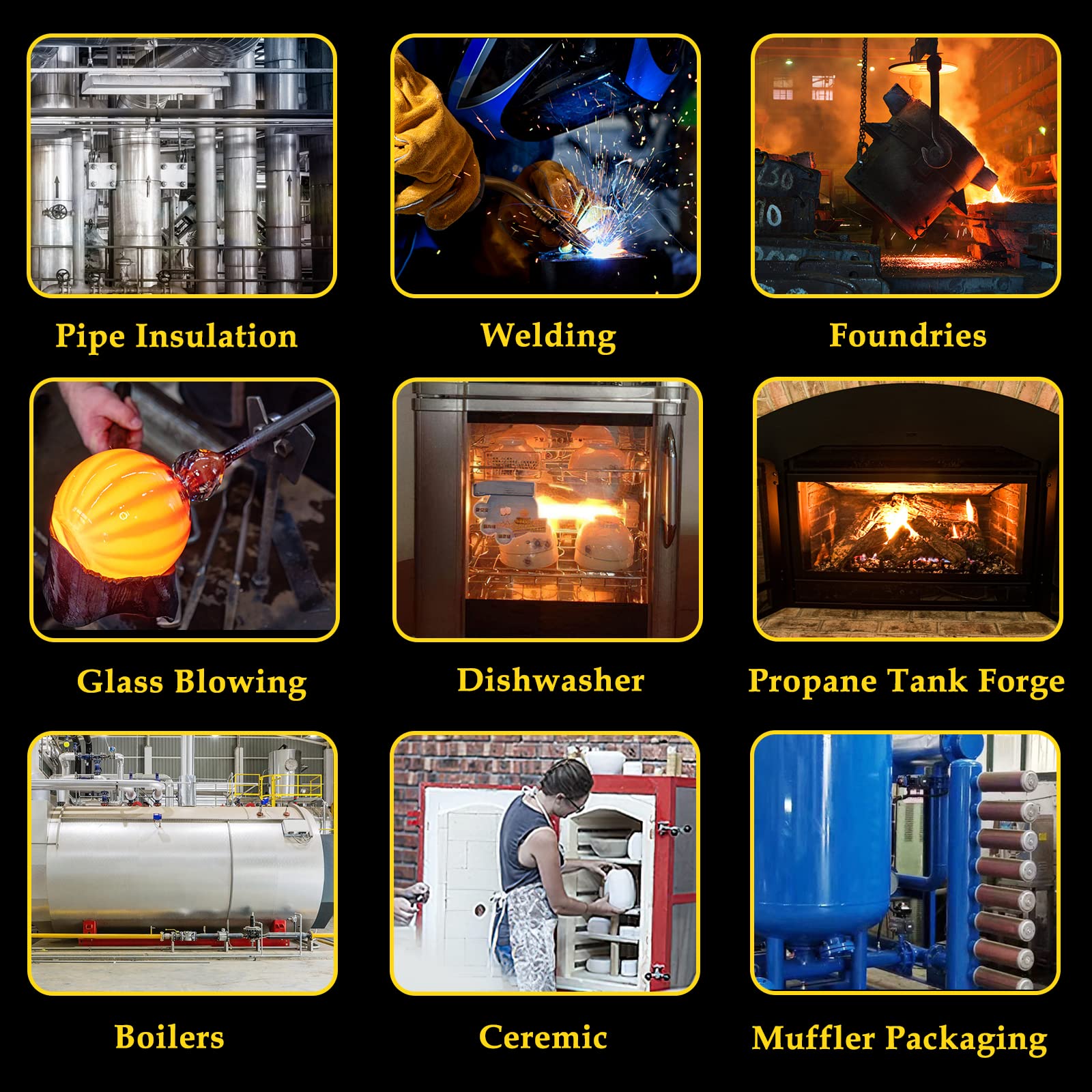 32" x24" x1" (Thick) Ceramic Fiber Blanket Fireproof Insulation Baffle Rated to 2400F, High-Temperature Resistance for oven Stoves, Kilns, Forges