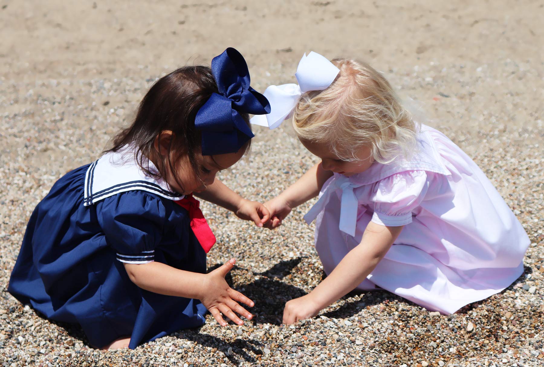 Petit Ami Toddler Girls' Nautical Dress with Collar, 2T, Navy