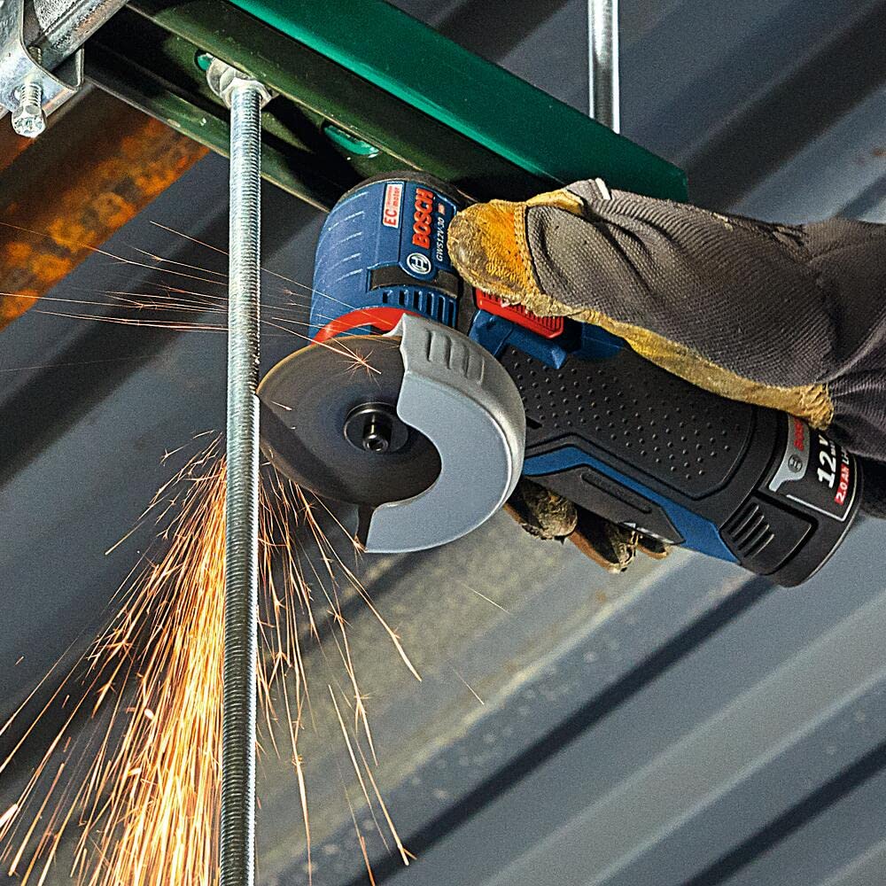 BOSCH CW1LM300 5-Pack 3 In. x 1/16 In. Metal Cutting Wheel 46 Grit Compatible with 3/8 In. Arbor Type 1A (ISO 41) for Fast Cutting Applications in Metal, Stainless Steel