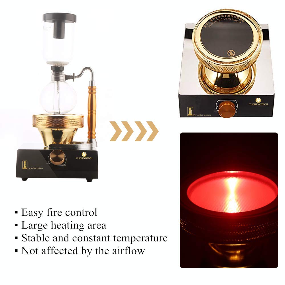 YUCHENGTECH Halogen Beam Heater Burner Smart Siphon Beam Heater for Hario Yama Syphon Coffee Maker (Upgrade 110-120V) (110V)