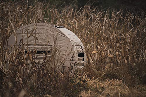 BOG HayMaker Ground Blind with StealthTrac Window System, Pop-Up Hay Bale Imitation, Brush Loops, 600D Water Resistant Fabric, Steel Frame, and Waterfowl Trap Door for Hunting, Shooting, and Outdoors