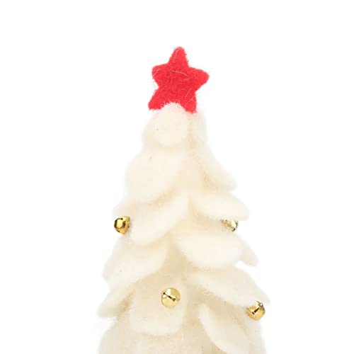AMONIDA Wool Felt Christmas Tree Xmas Desktop Decoration Holiday Window Scene Green 2023 White Ornament Wool Felt, Log Cute Decorated for Decorative Pendants, Drops & Finials