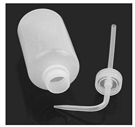 SYBL 2Pcs 150ml 5oz Safety Wash Bottle with Bent Tip Narrow Mouth Plastic Squeeze Watering Containers Label Tattoo Wash Bottle