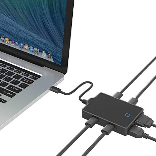 Imedia IMD-UTC398 Type C to HUB & HDMI, VGA & Audio, Black, Size: Approx. 3.7 x 2.3 x 0.6 inches (94 x 63.7 x 15.9 mm), Approx. 2.5 oz (65.8 g)