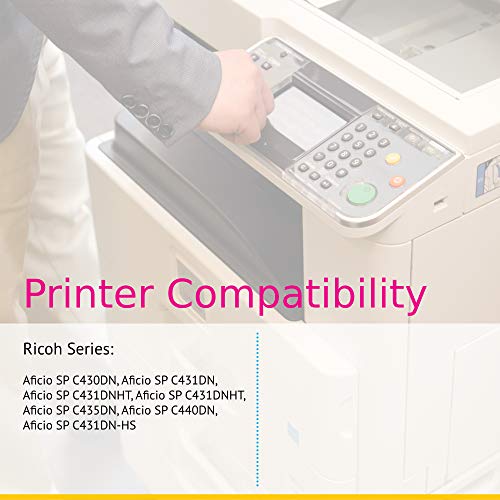 Clever Supplies CS Compatible Toner Cartridge Replacement for Ricoh C430DN 821105 Black Color Laser Aficio SP C430DN Aficio SP C431DN Aficio SP C431DN-HS Aficio SP C431DNHT Black