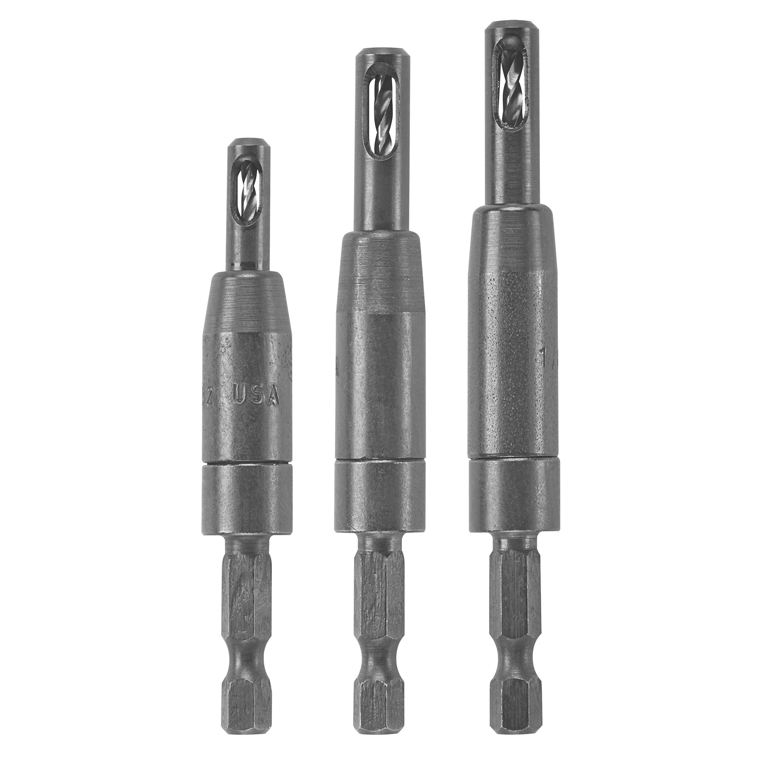 BOSCH Self-Centering Drill Bit Set + Impact Tough Quick Change Bit Holder