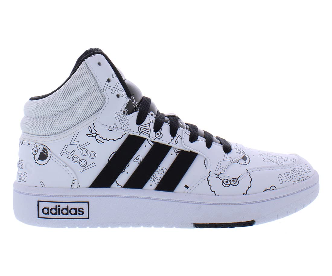 adidas Hoops 3.0 Mid Womens Shoes Size 7, Color: White/Black