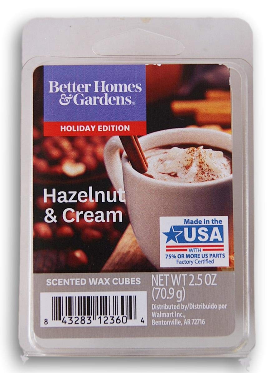 Better Homes and Gardens Scented Wax Cubes 2020 Editions - Hazelnut & Cream - 2.5 Oz