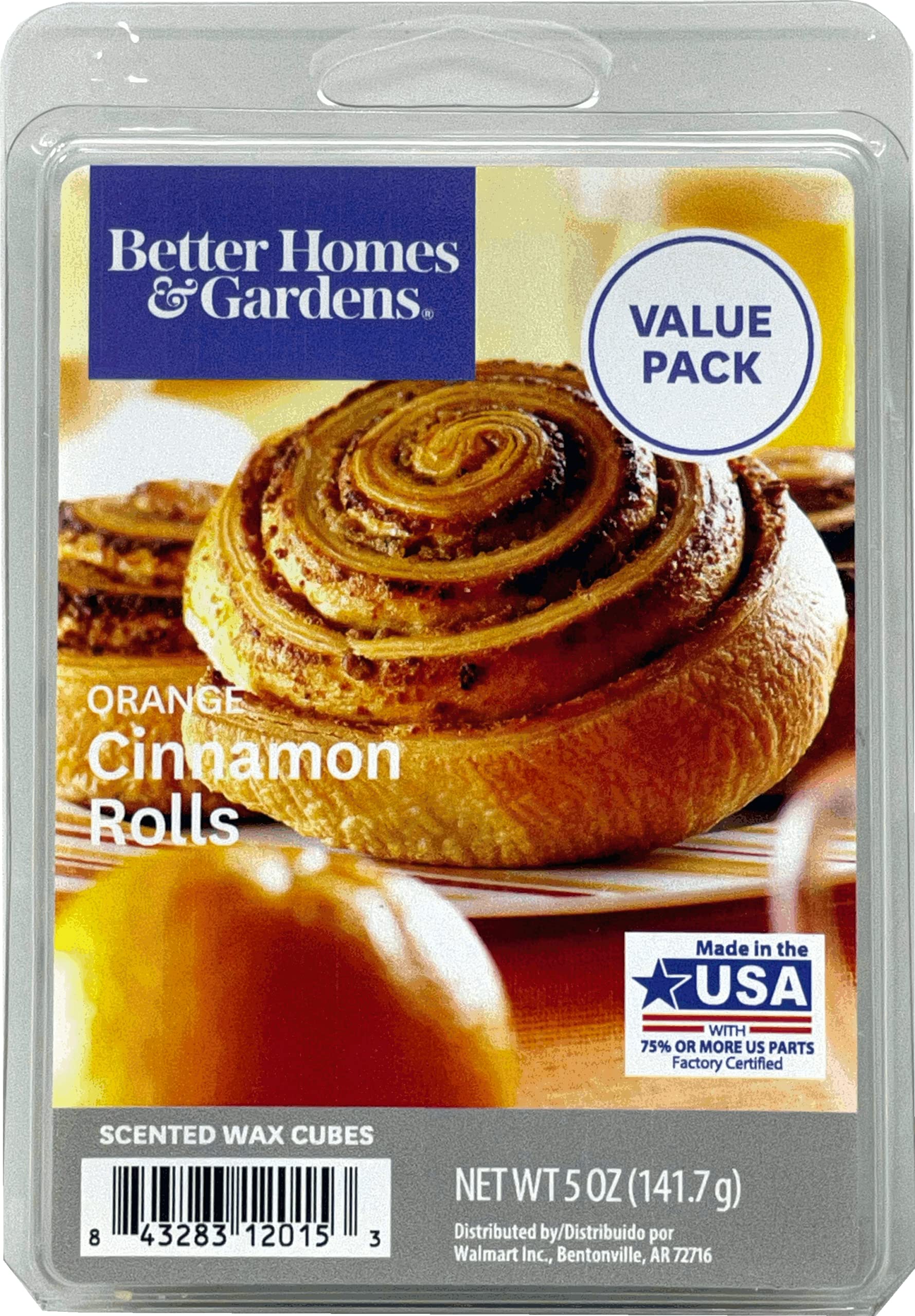 Better Homes and Gardens Orange Cinnamon Rolls Wax Cubes 5oz RP-12015 5oz (141.9g)