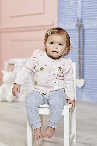 Mud Pie Girls' Kids Baby Magical Unicorn Dreams Cardigan Sweater, Pink, Large (4T-5T)