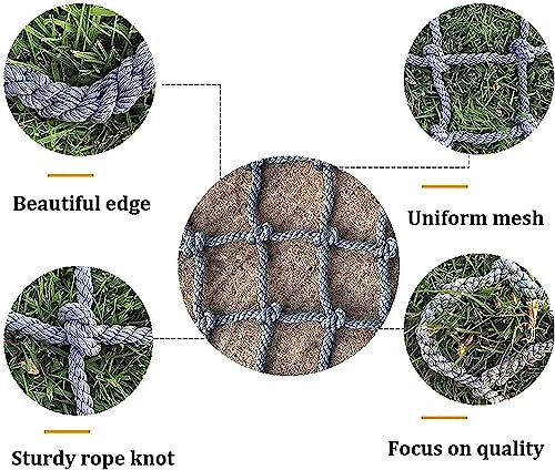 EkiDaz HXRW Rope Net Climbing Net for Kids, Garden Climbing Cargo Net Rope Ladder, Outdoor Play Protective Safety Net Playground Sets for Backyards (Size : 2 * 3m(6.6 * 9.9ft))