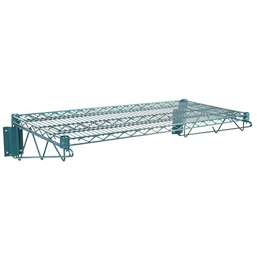 Commercial Epoxy Green Wire Shelving Wall Shelf 14 x 48 - NSF