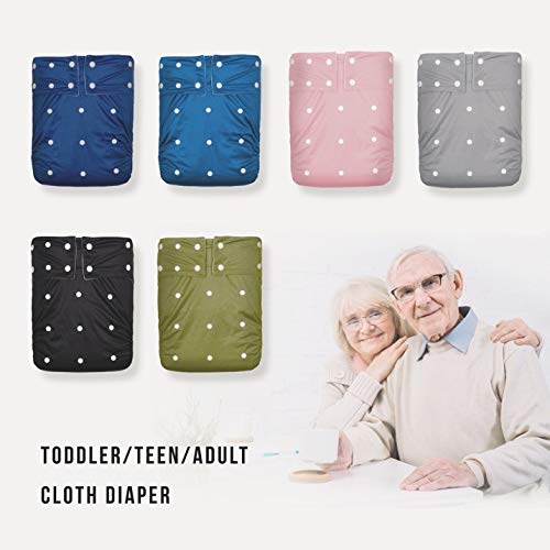 Kawaii Adult Diaper Liner Booster Pad Insert, Highly Absorbent Reusable Cloth Diaper Pads, Oversize 4-Layer (19 x 7.5) Pack of 5