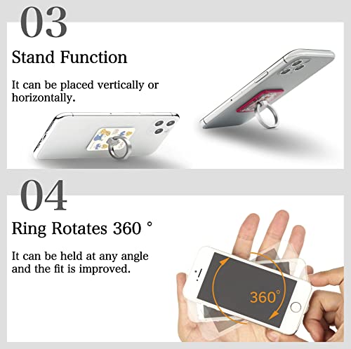 BUNKER RING Mirror, Cell Phone Ring Grip Stand with Mirror, 360°Rotation Metal Ring, Comes with Dedicated Holder, Compatible with Most Smartphones (Blush Gold), BKRMR-HOLS