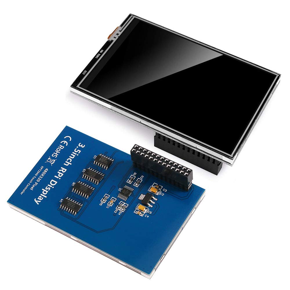 DORHEA for Raspberry Pi Display 3.5 inch TFT LCD Screen Kit, 3.5'' 480x320 Resolution TFT Touch Screen Moudle with Protective Case Touch Pen Heatsinks for Raspberry Pi 4 3 B+,Pi 3 B, Pi 2, Pi Zero