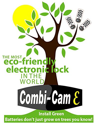 FJM Security Products Combi-Cam E, 7910-K10, Electronic Cabinet Lock, Black Finish, Small