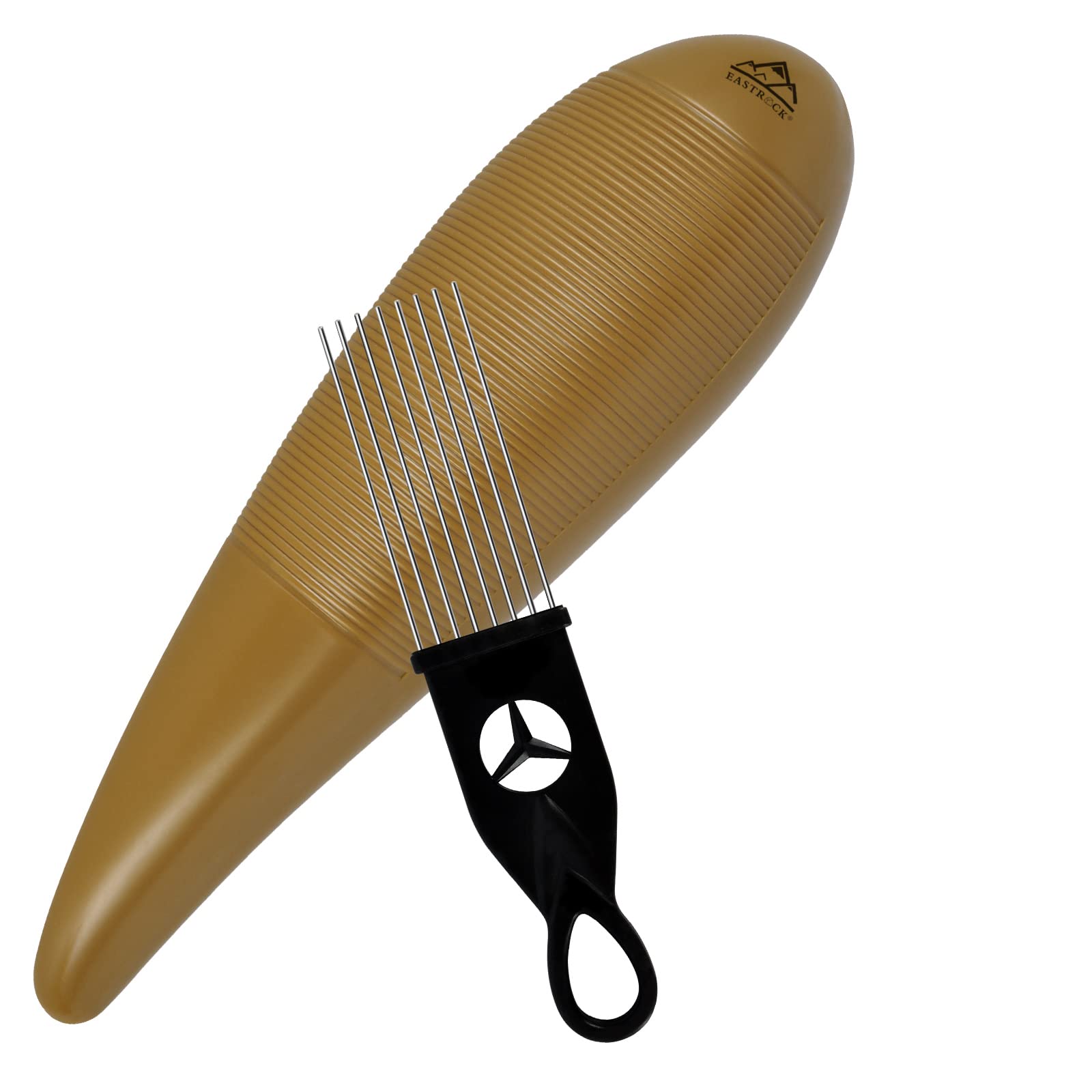 EASTROCK Guiro Instrument 3.3"x12" Fish Shaped Latin Percussion Instrument with 1 Scraper Musical Training Tool for Beginners and Professional Band Accompaniment ļ¼Upgraded Versionļ¼