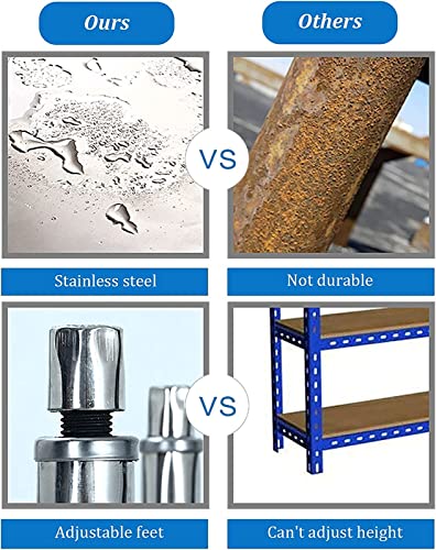 Commercial Kitchen Work Catering Table for Hotel, Kitchen Worktable Stainless Steel Table Heavy Duty Table Commercial Work Table with Undershelf and Adjustable Feet for Restaurant Rack (Size : 100x50