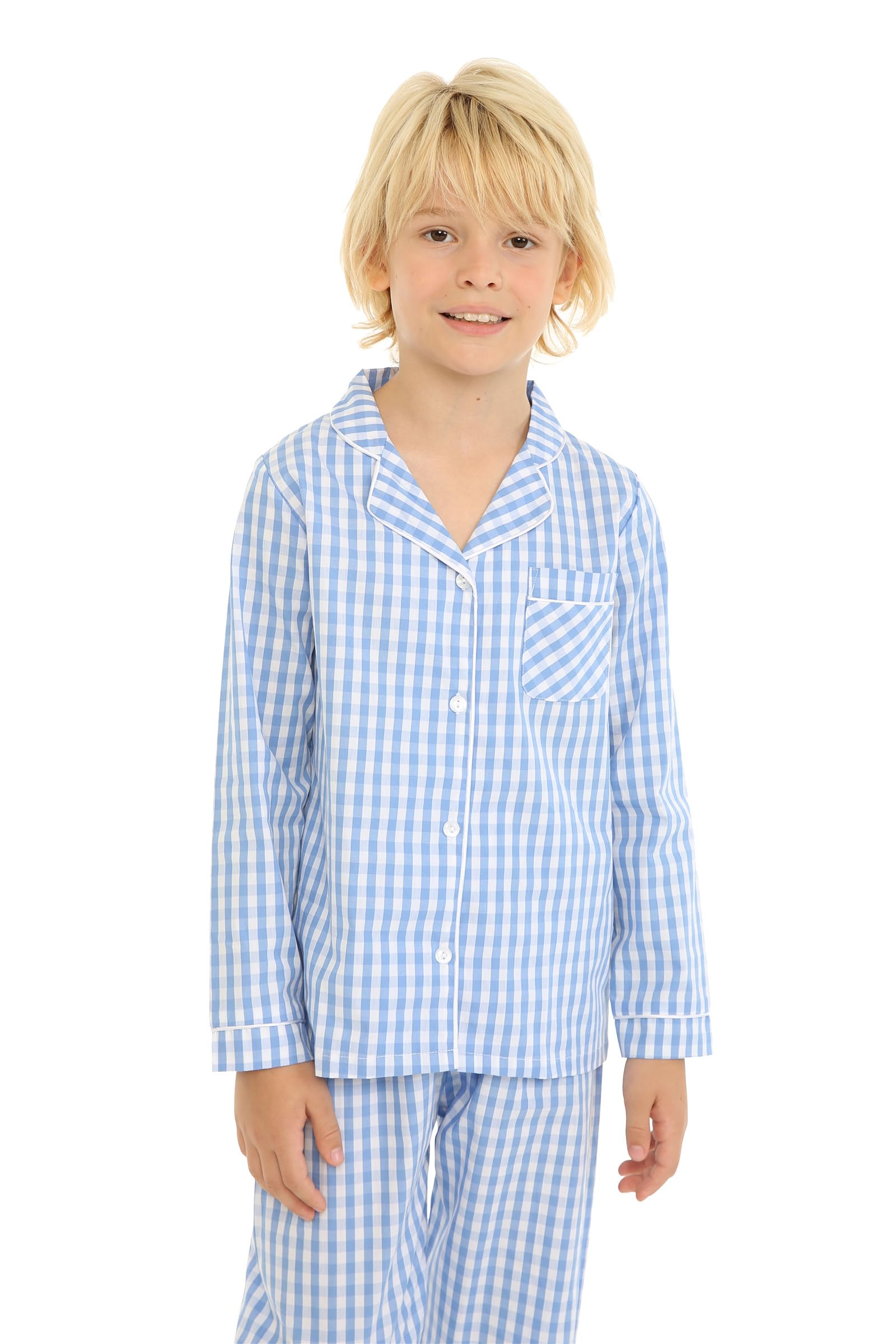 Mud Kingdom Baby Pajamas for Girls Boys Kids Clothes Sets Button Down Lattice 100% Cotton Sleepwear Pink 2T