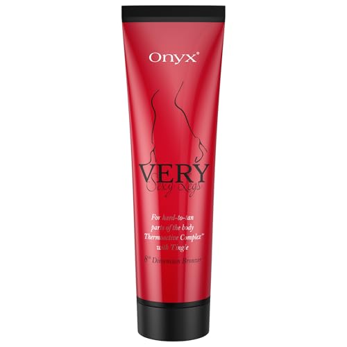 Onyx Very Sexy Legs Tingle Indoor Tanning Bed Lotion - Premium Outdoor Tanning Lotion with Bronzer for Legs & Hard-To-Tan Body Parts - Thermoactive Complex - Hot Tingle Tanning Formula for Women