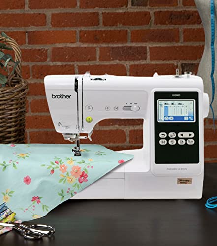 Brother LB5000 Sewing and Embroidery Machine, 80 Built-in Designs, 103 Built-in Stitches, Computerized, 4" x 4" Hoop Area, 3.7" LCD Touchscreen Display, 7 Included Feet
