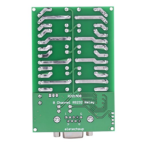 8-Channel Relay Module, 12V 10A 8-Channel DB9 RS 232 Female Interface Relay Module Remote Control Switch for Smart Home Industrial Control Situations