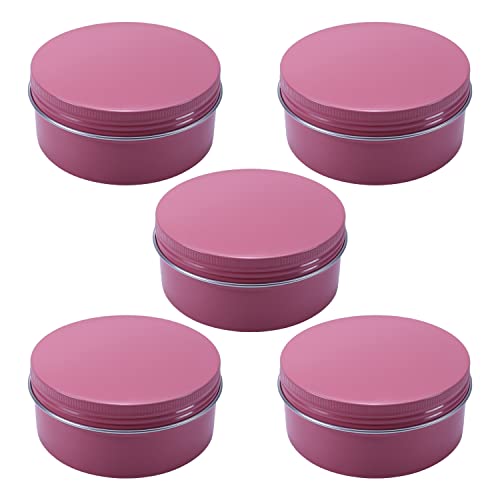 Othmro 12Pcs 5.1oz Metal Round Tins Aluminum Tin Cans Jar Refillable Containers 150ml Tin Cans Tin Bottles Containers with Screw Lid for Salve Spices Lip Balm Tea Candies Silver 83×38mm