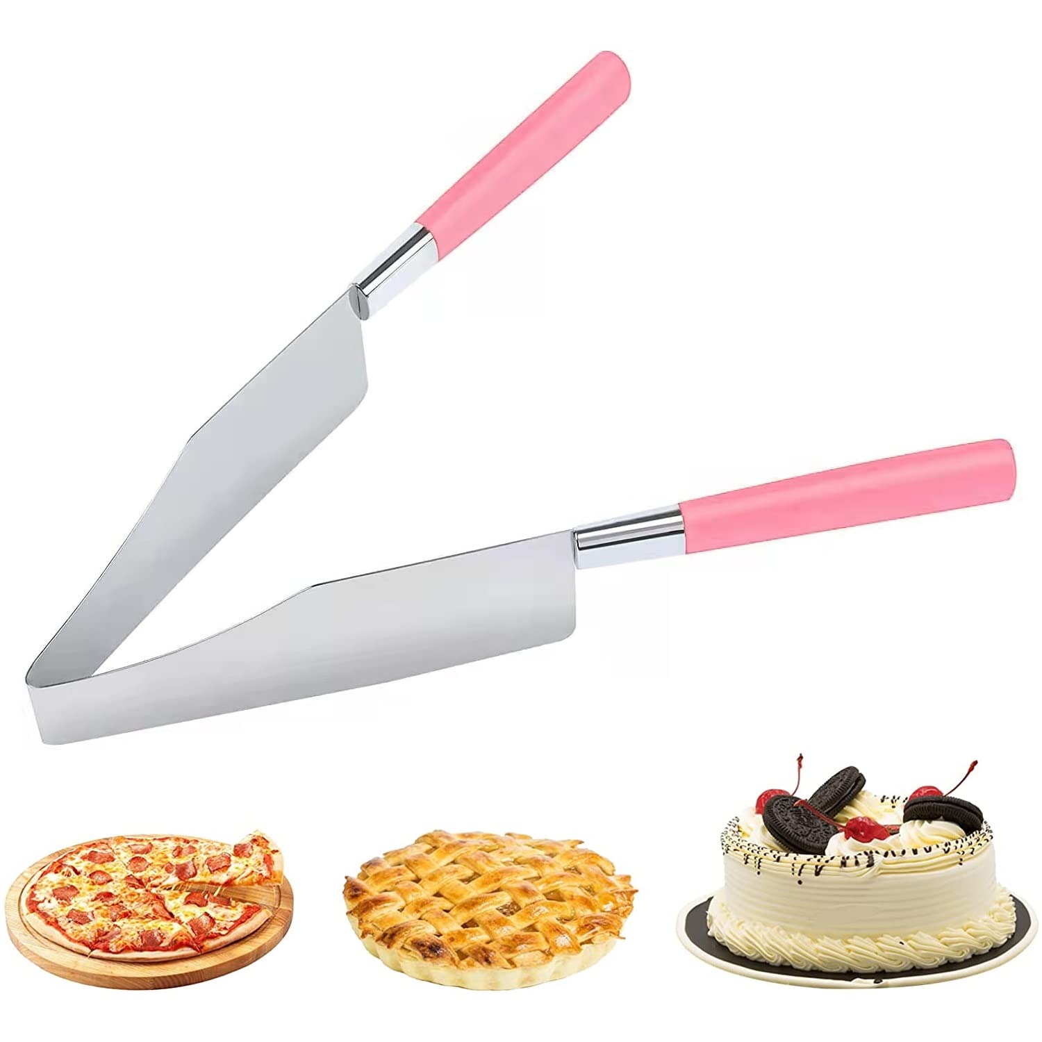 Adjustable Cake Cutter Slicer, Stainless Steel Cake Pie Slicer Cake Slicer Cutter Server, Perfect Slices Cutter for Cakes, Pie and Desserts