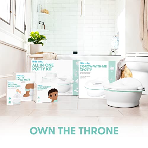 Frida Baby Poo + Pee Potty Liners | Leak-Proof, Super-Absorbent Liners Fits Most Potty Chairs for Easy Cleanup