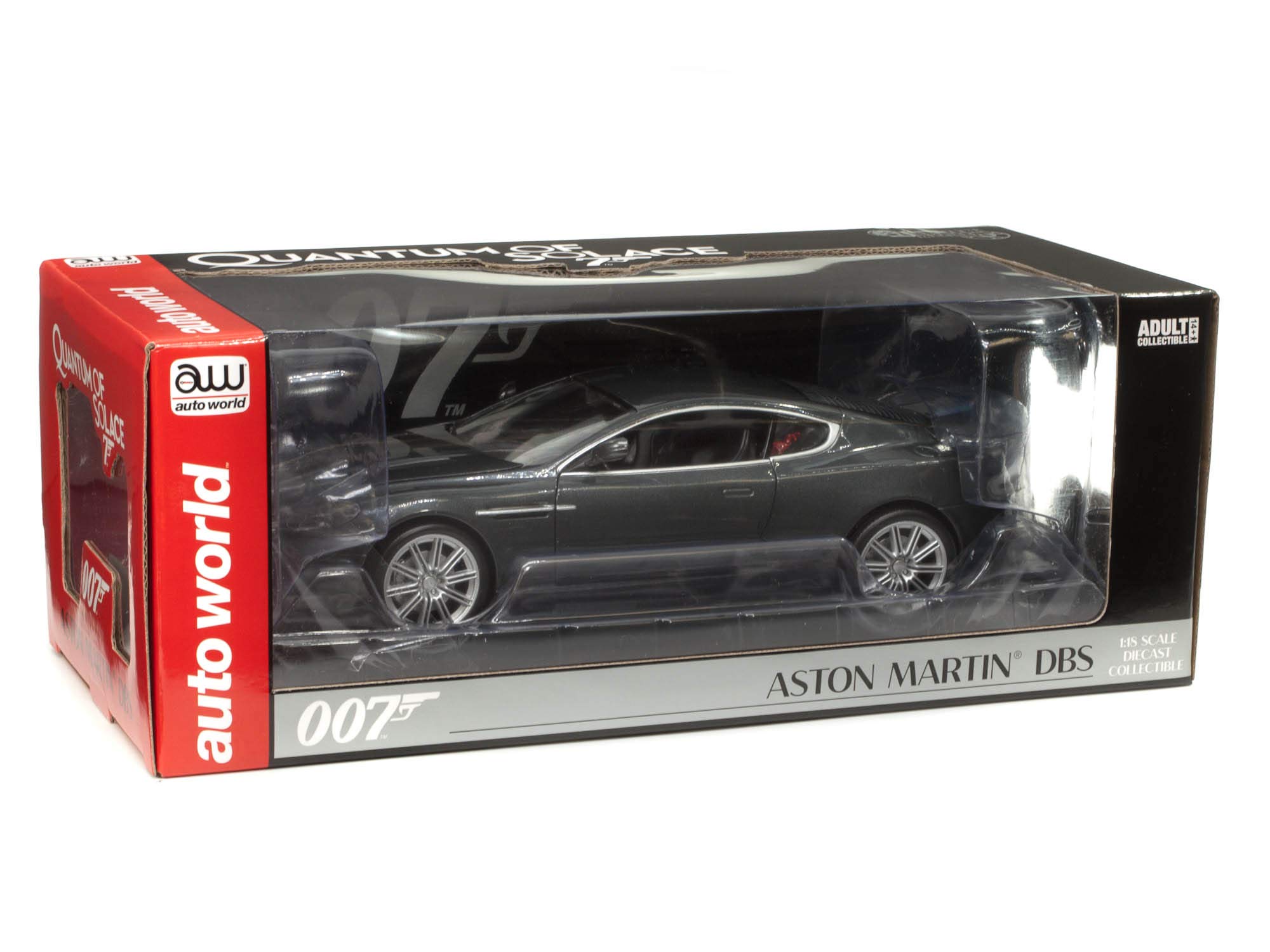Aston Martin DBS Quantum Silver/Dark Gray Metallic (James Bond 007) "Quantum of Solace (2008) Movie 1/18 Diecast Model Car by Auto World