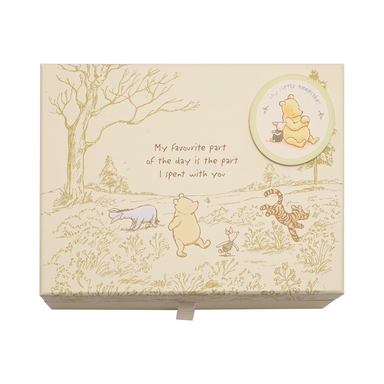 Happy Homewares Winnie The Pooh Keepsake Box with Drawers and Map of Hundred Acre Wood - Officially Licensed