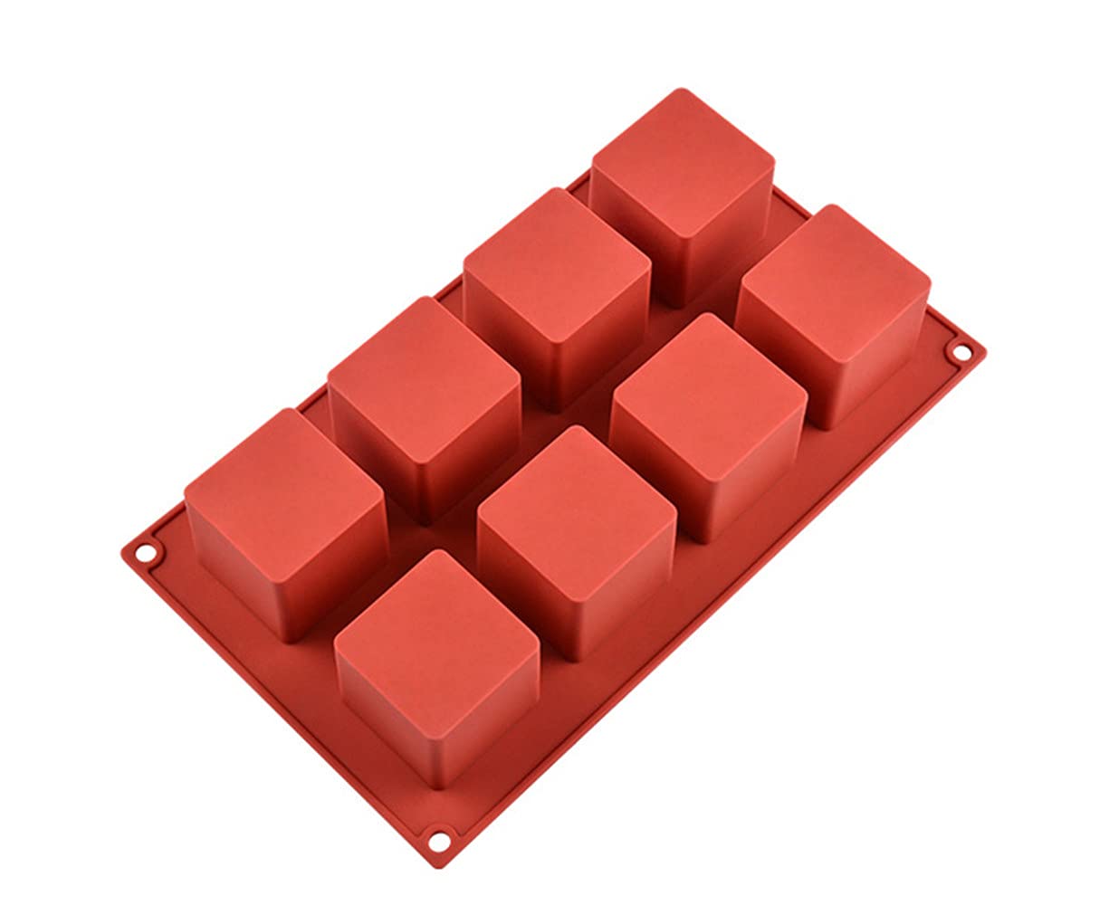 3D Square Silicone Mold,2" x 2" x 2" Chocolate Mousse Cake Baking Mold Dessert Molds for Soap,Ice cream,Brownie,Candle…