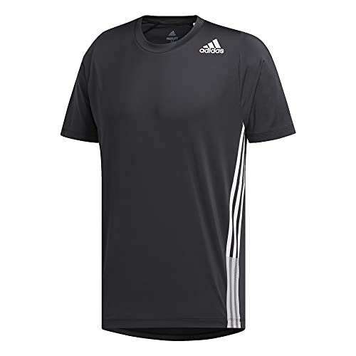 adidas Men's Freelift 3-Stripe+ Tee Black Small