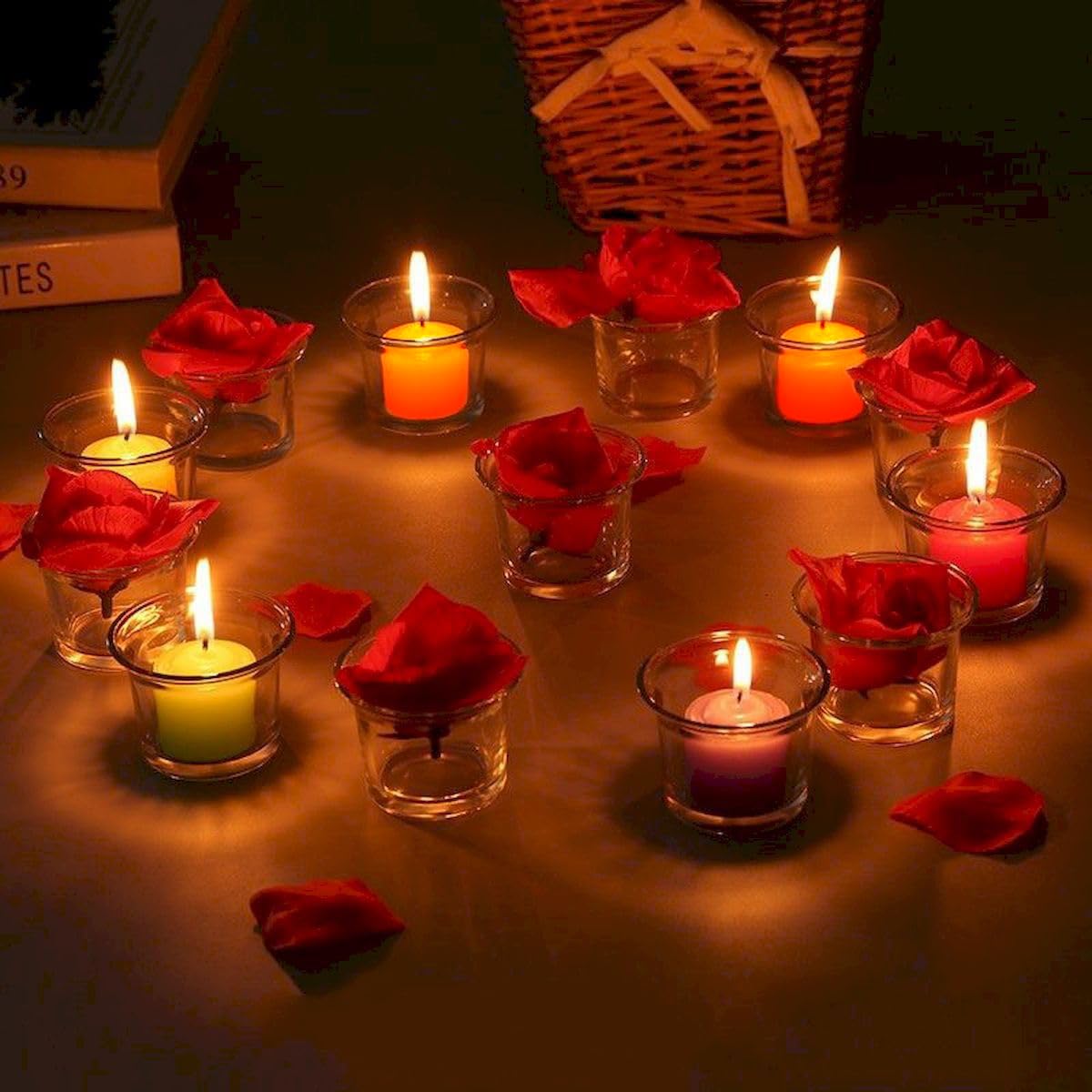 9-Pack 1.25-Inch Orange Votive Candles for Halloween Fall Harvest β Unscented Small Tealight Candle for Home Decor, Meditation, and Special Occasions