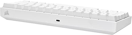 Corsair - K65 RGB Mini Wired 60% Mechanical, CH-9194114-NA, Cherry MX Speed Linear Switch Gaming Keyboard with PBT Double-Shot Keycaps - White (Renewed)