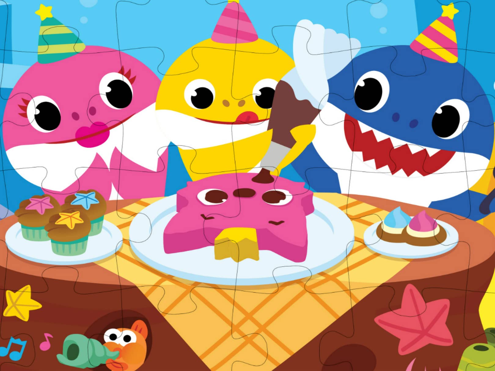 Cardinal Games 6054915 Baby Shark 24pc Floor Puzzle, Multi Colour